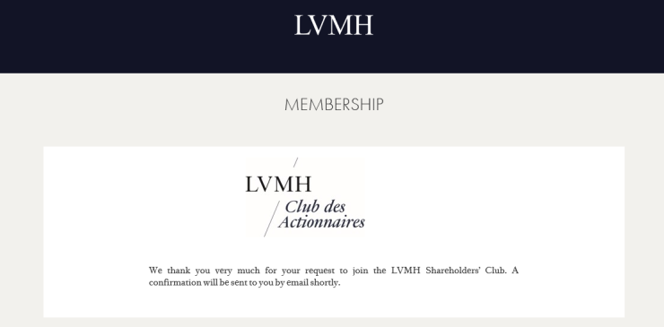 [주식] LVMH 주주클럽에 가입 완료. : 네이버 블로그