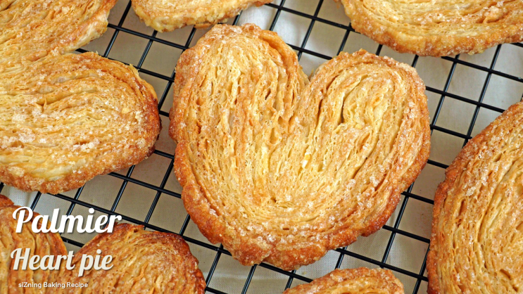 극강의 바삭함&버터의 풍미가 가득한 '팔미에 ♥ 하트 파이' 만들기 ｜ Palmier, heart pie : 네이버 블로그