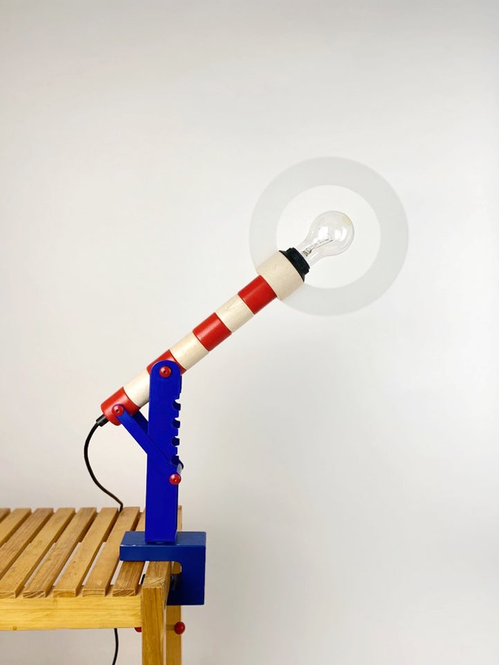 (sold-out) 1980's Vintage Memphis Design Stripes Swivel Lamp : 네이버 블로그