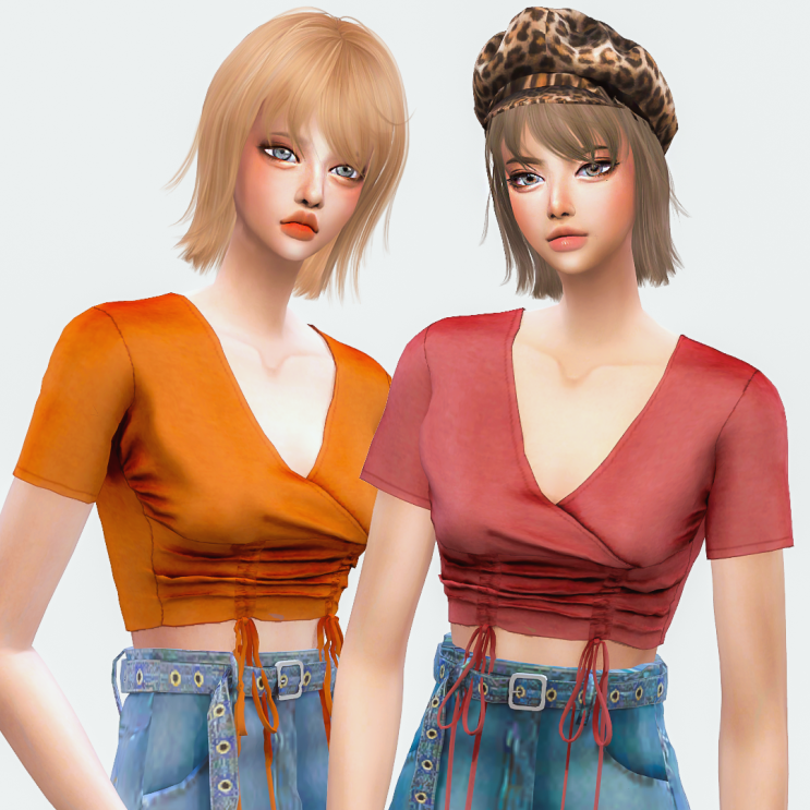 [심즈4 CC] 여심헤어 NEWSEA - J145 Orange Nami : 네이버 블로그