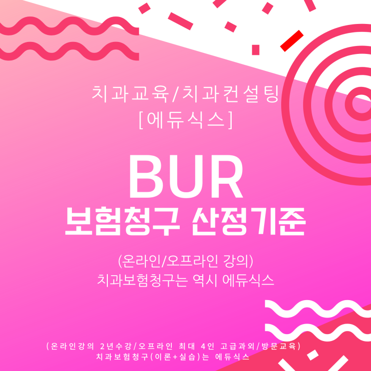 치과보험청구 치과용bur보험청구 Bur 에듀식스 치과보험청구세미나 치과온라인강의 치과온라인세미나 치과보험청구교육