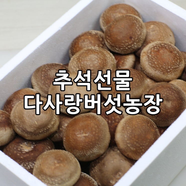 전북 익산 추석선물, 다사랑버섯농장 표고버섯 : 네이버 블로그