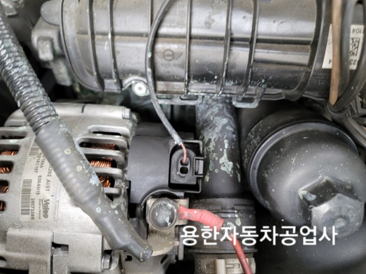 수입차정비 미니쿠퍼 엔진체크등 냉각수 누수 미니쿠퍼 정비 미니쿠퍼수리 미니쿠퍼출력부족 미니쿠퍼배압센서 용한자동차