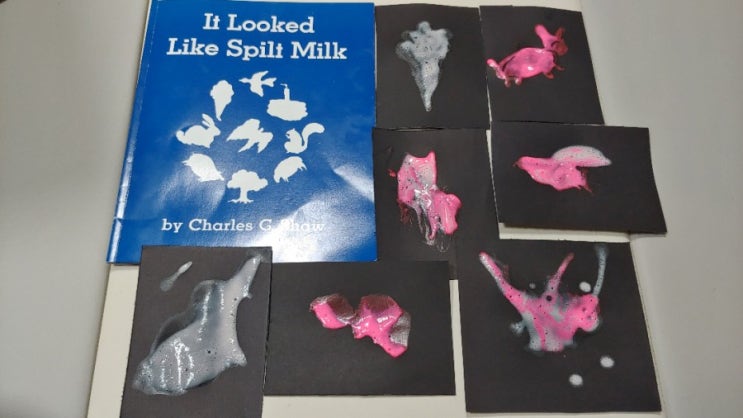 픽토리21 함께읽기 27일차 It looked like spilt milk, 물감불기, 야광물감놀이 : 네이버 블로그