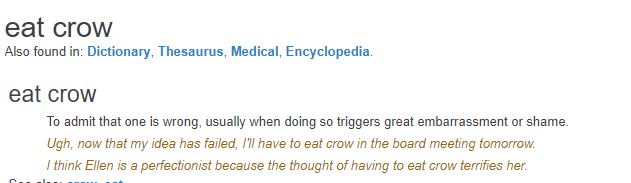 [하루영어한마디] 095. Eat crow : 네이버 블로그