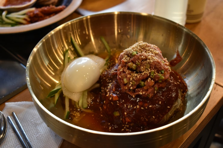 육회 및 코다리가 듬뿍 영종도냉면 맛집 영종도 하늘면옥 네이버 블로그