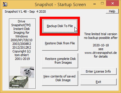 윈도우 백업하기 - Drive Snapshot : 네이버 블로그