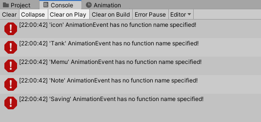 유니티 애니메이션 오류 Animationevent Has No Function Name Specified 네이버 블로그