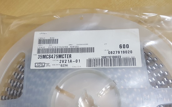 4.7uF35V-M. 35MCS475MCTER. Size:6032. C-Case. SMD/Chip Tantalum ...