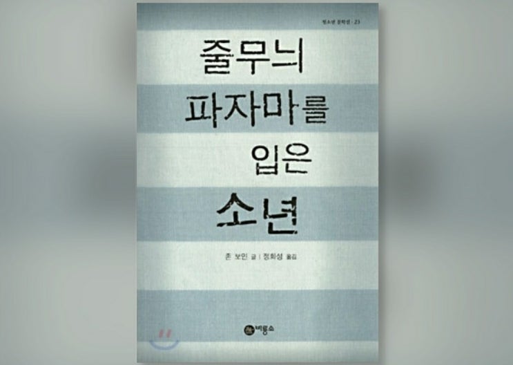 청소년 읽을 만한 추천 책ㅡ 나치유대인의 9살 두소년 이야기 소설 줄무늬 파자마를 입은 소년 네이버 블로그