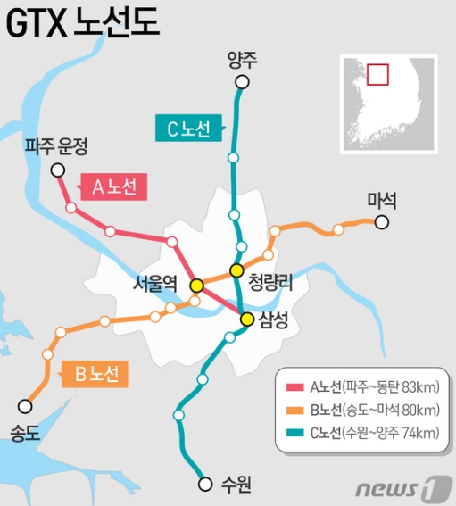 GTX-A 노선 개통,착공,노선도 모든 정보 한눈에 보기! : 네이버 블로그