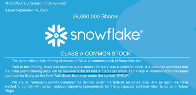 [미국주식] 스노우플레이크 IPO 정보 업데이트(Snowflake, SNOW) : 네이버 블로그