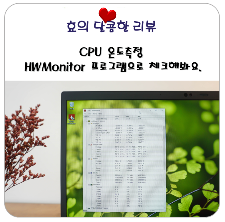 CPU 온도측정 HWMonitor 프로그램으로 체크해봐요. : 네이버 블로그