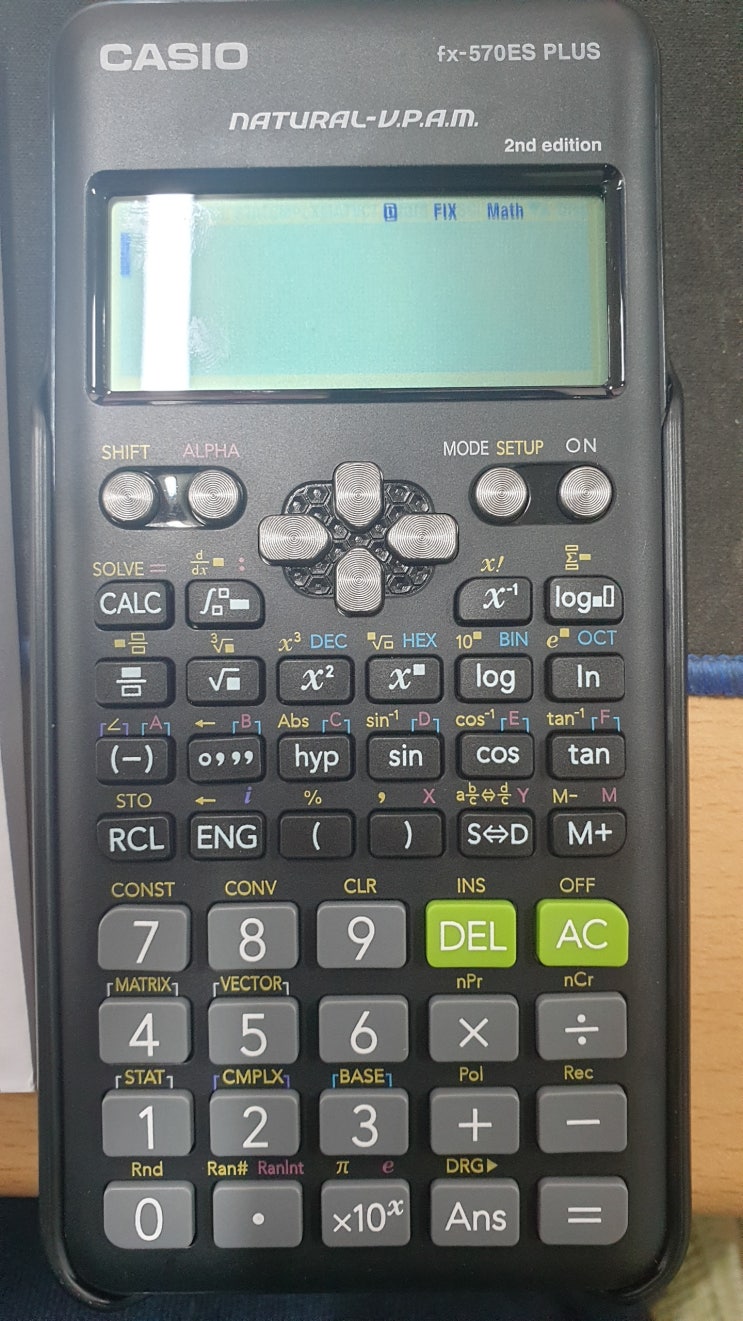 CASIO fx-570ES PLUS(SOLVE기능사용가능) 수소점 변환(연산 표기지정) : 네이버 블로그