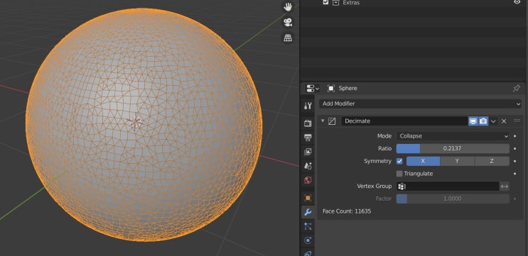 Blender의 Decimate 설명. : 네이버 블로그