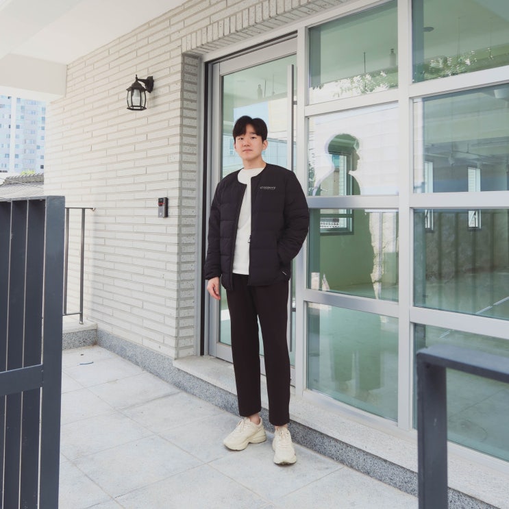 디스커버리 남자 가을 아이템 픽토르 튜브다운 경량 패딩 코디 네이버 블로그