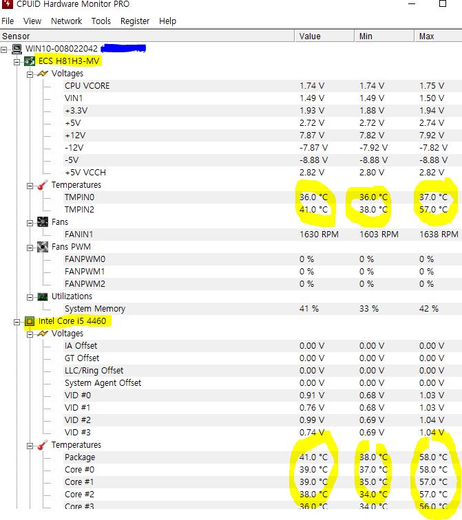 본체의 발열을 줄이자, cpu 온도측정 유틸 사용법(hwmonitor) : 네이버 블로그