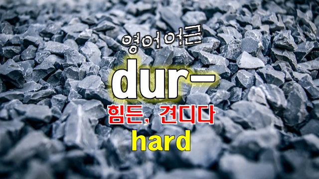 영어어원사전 - 영어단어 endure, durable, during의 라틴어 어근 dure- : 네이버 블로그