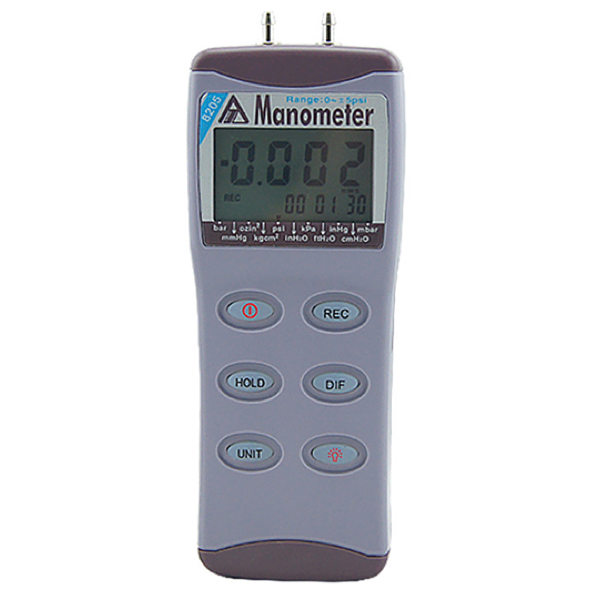 8205 AZ.디지털 차압계. Portable 5 psi Digital Differential Pressure Manometer ...