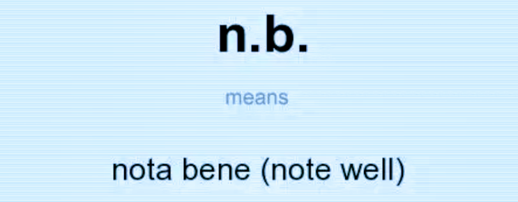 N.B. : nota bene : 네이버 블로그