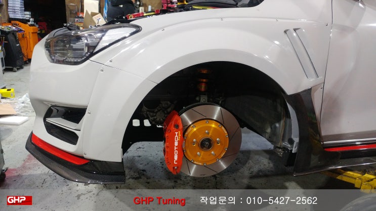 경기도 용인 벨로스터n 네오테크 Nf 4p 브레이크킷 단조 캘리퍼 리어 로터 확장킷 작업 네이버 블로그