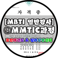 [MBTI 일반강사] ④ MMTIC 과정 : 네이버 블로그