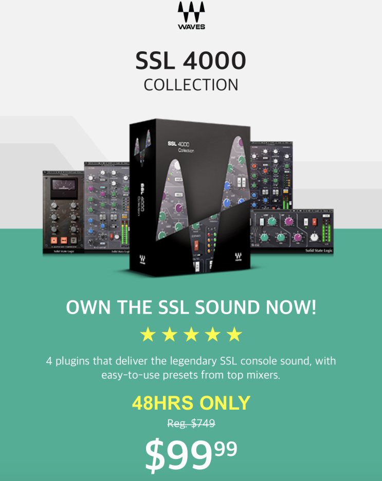 Waves Audio의 SSL 4000 컬렉션 타임 세일 소식 : 네이버 블로그