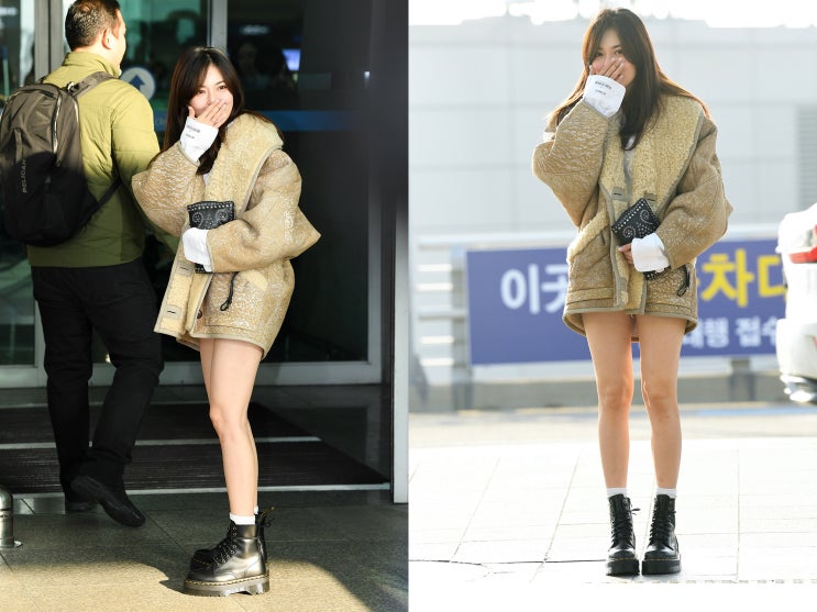 현아 공항패션 부츠 닥터마틴 제이든 여자 겨울 신발로 딱이야 네이버 블로그
