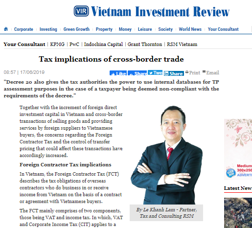 FCT: Tax implications of cross-border trade 국경 간 무역의 세금 영향 (현지 전문가 기고문 ...