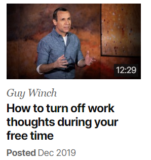 [화-TED] How to turn off work thoughts during your free time by Guy ...