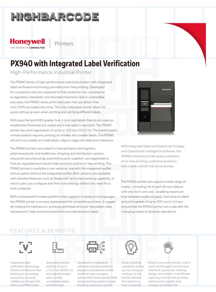 PX940 허니웰 바코드프린터 : 네이버 블로그