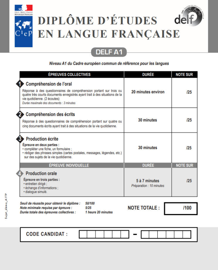 [델프 모의고사] 시험 DELF A1, A2, B1, B2 샘플 문제 : 네이버 블로그