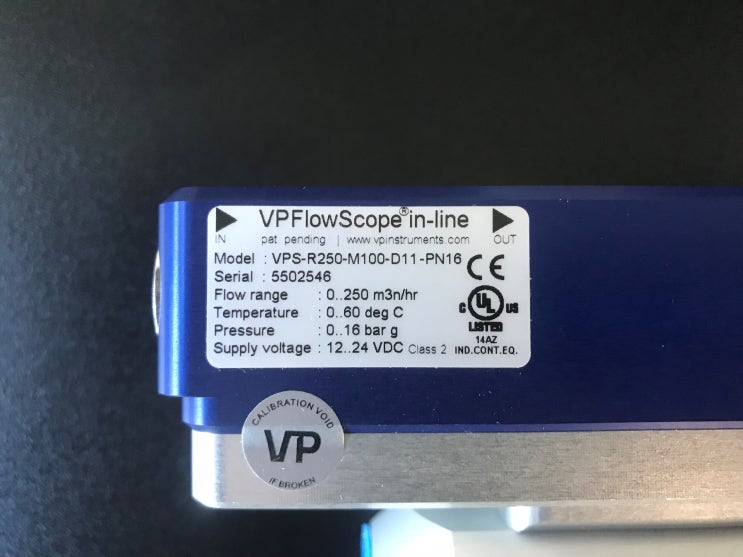 휴대용 공기 유량계 VP FLowScope 인라인 1"(50A) / 유량계 검교정 KOLAS : 네이버 블로그