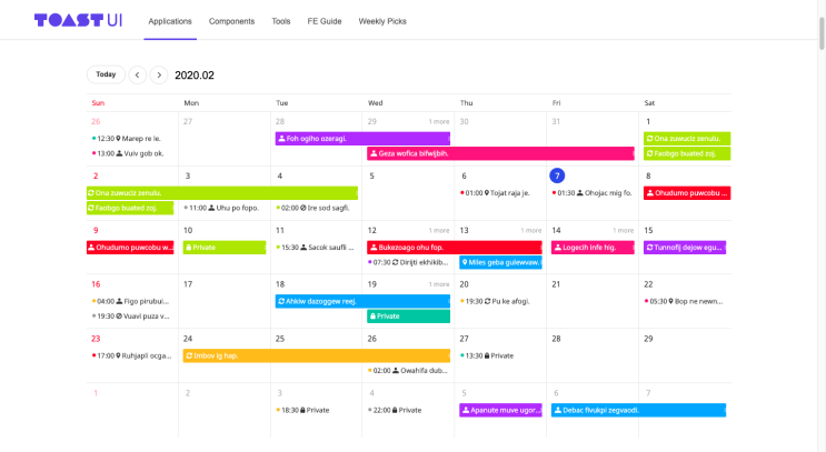TOAST UI React Calendar 사용하기 : 네이버 블로그