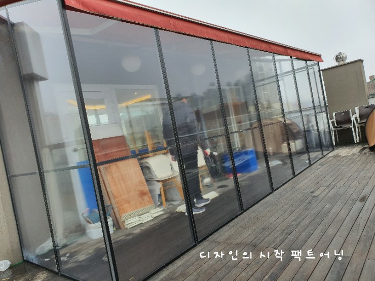 인천 계양구어닝 빵집 옥상 테라스에 투명비닐천막 방풍막 설치 완료 네이버 블로그