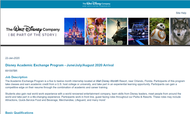 디즈니 인턴십(FSU-Disney Internship) 준비 (2) : 네이버 블로그