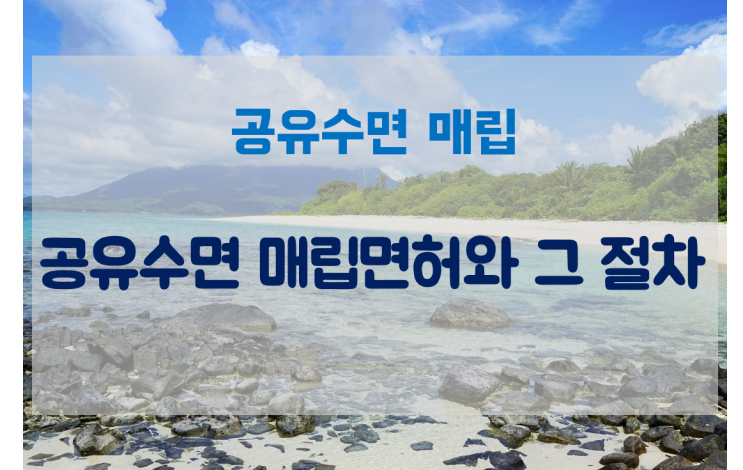 공유수면 매립 공유수면 매립면허와 그 절차 네이버 블로그