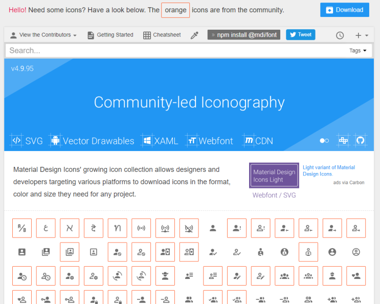 Meterial Design Icons, mdi 아이콘 : 네이버 블로그