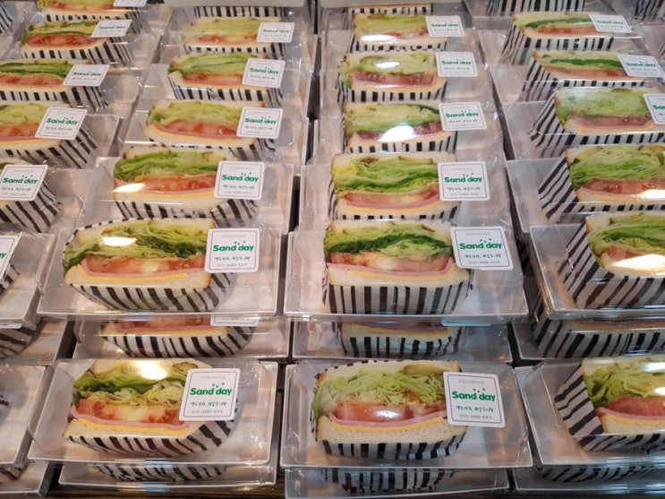 🍓한밭대학교행사주문🍓롯데리조트햄치즈샌드위치반쪽120개컵과일120개전달했어요대학교간식논산과일도시락논산샌드위치논산단체