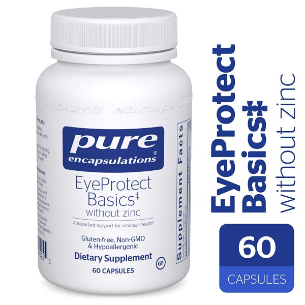 필수 영양제 사세요 [Pure Encapsulations] 순수 캡슐화 - 아연없이 EyeProtect 기본 사항 - 60 캡슐 ...