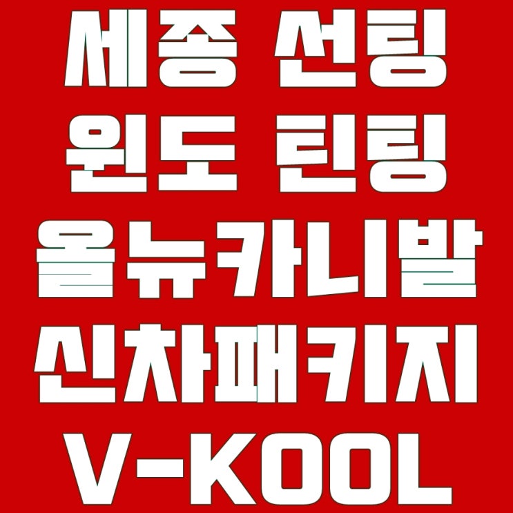세종 선팅윈도 틴팅 올뉴카니발 신차패키지 브이쿨 K5파인뷰lx2000 네이버 블로그