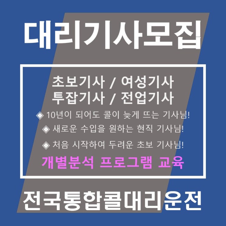 일산 대리기사모집 여성 초보 투잡 알바 전국통합콜대리운전 네이버 블로그