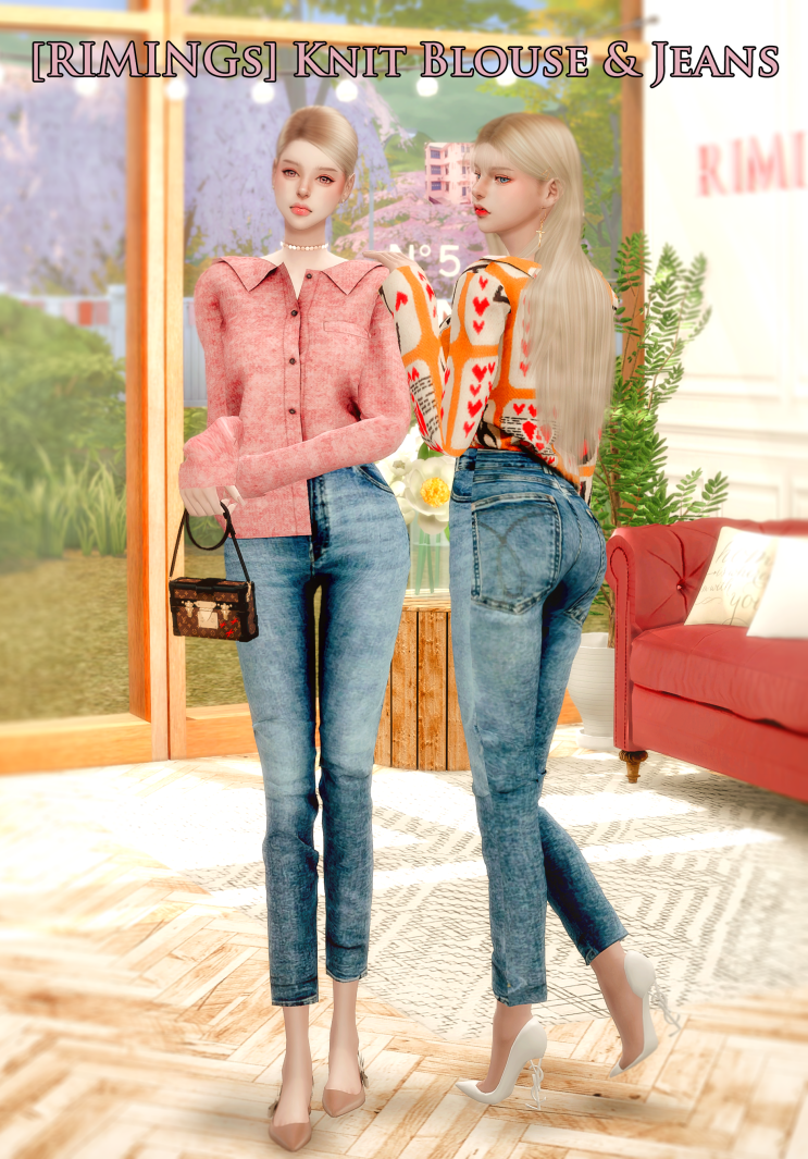 [RIMINGs] Knit Blouse & Jeans : 네이버 블로그