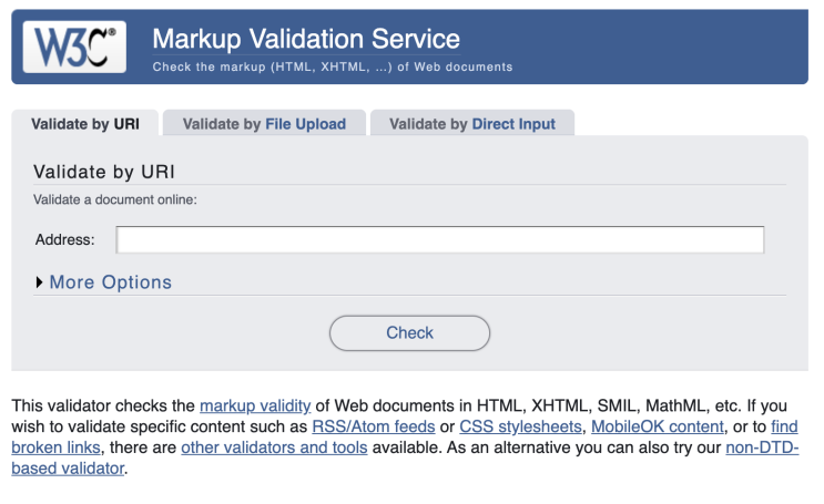 [W3C, HTML] 웹 표준 체크하기, Markup Validation : 네이버 블로그