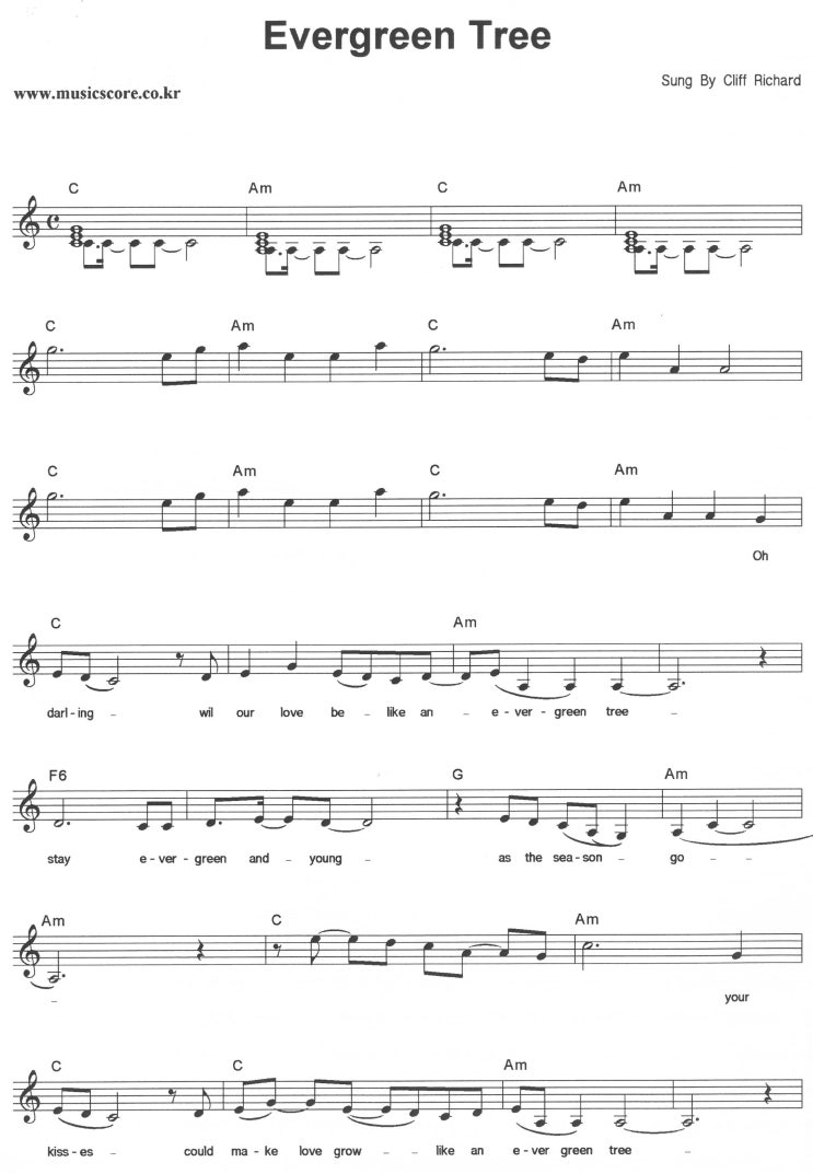 Cliff Richard : Evergreen tree : 네이버 블로그