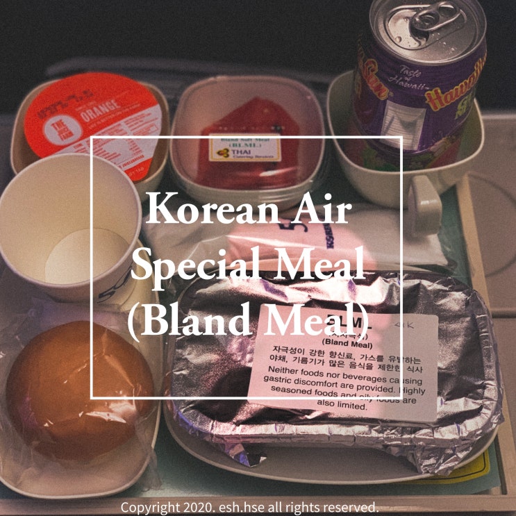 [특별기내식 저자극식] 대한항공 방콕에서 인천까지 KE654편 이코노미 탑승후기 : 네이버 블로그