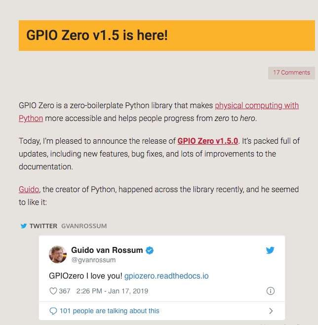 라즈베리파이 GPIO제어하기(파이썬 GPIO Zero사용하기) : 네이버 블로그