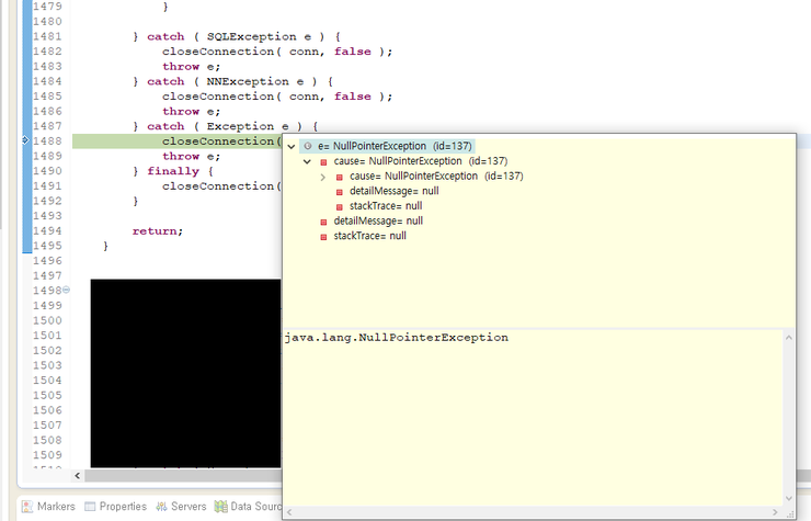 [JAVA] e.printStackTrace() 결과 아무 내용도 없는 경우 (stacktrace length 0 ...