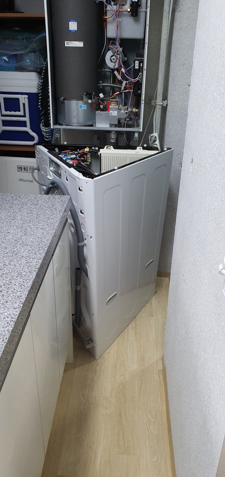 오산 엘지 트롬 드럼세탁기 17kg 분해 설치 좁은 통로 통과 후 좁은 문 통과하기 네이버 블로그