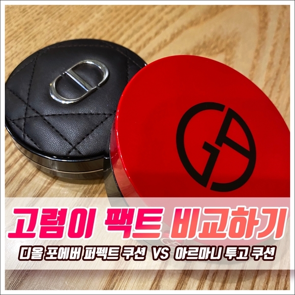 백화점 고렴이 쿠션 2종 비교하기 디올 포에버 퍼펙트 쿠션 Vs 아르마니 투고 쿠션내돈내산 리뷰 네이버 블로그